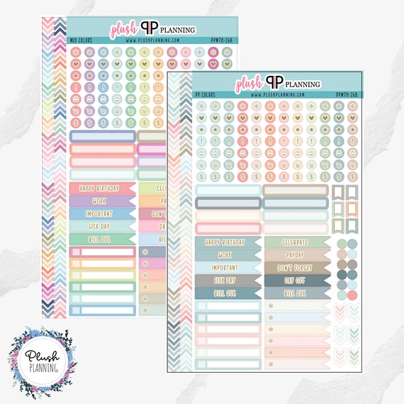 Calendars & Planners EC Icons Sticker Pack Label Stickers Plush ...