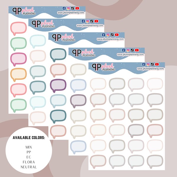Text Bubble Stickers - Etsy