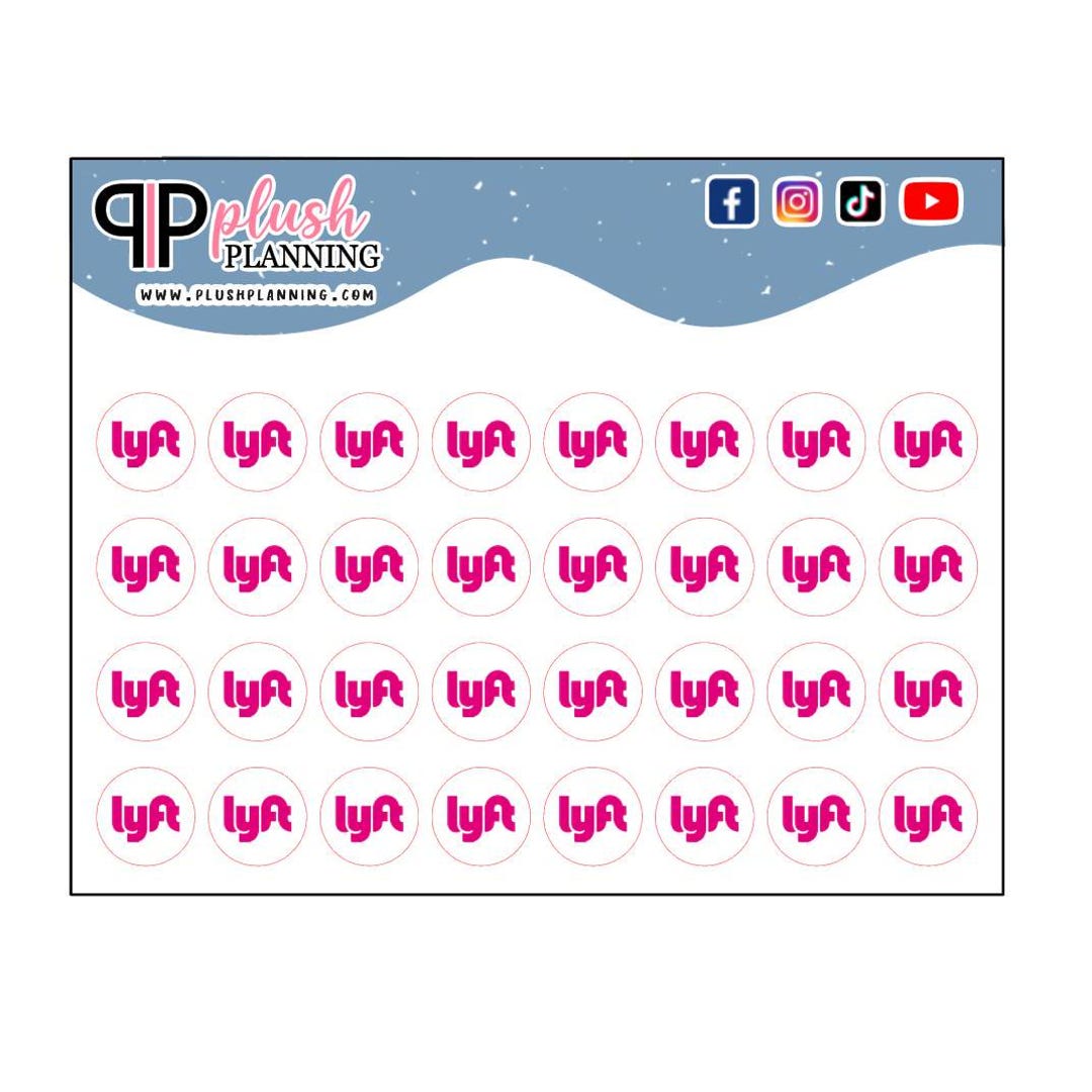 Lyft Dots Tracker Planner Stickers, Lyft Ride Daily Tracker, Lyft Clip ...