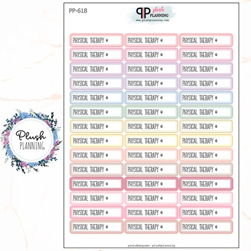 Physical Therapy Planner Stickers Choice of Colors - Etsy