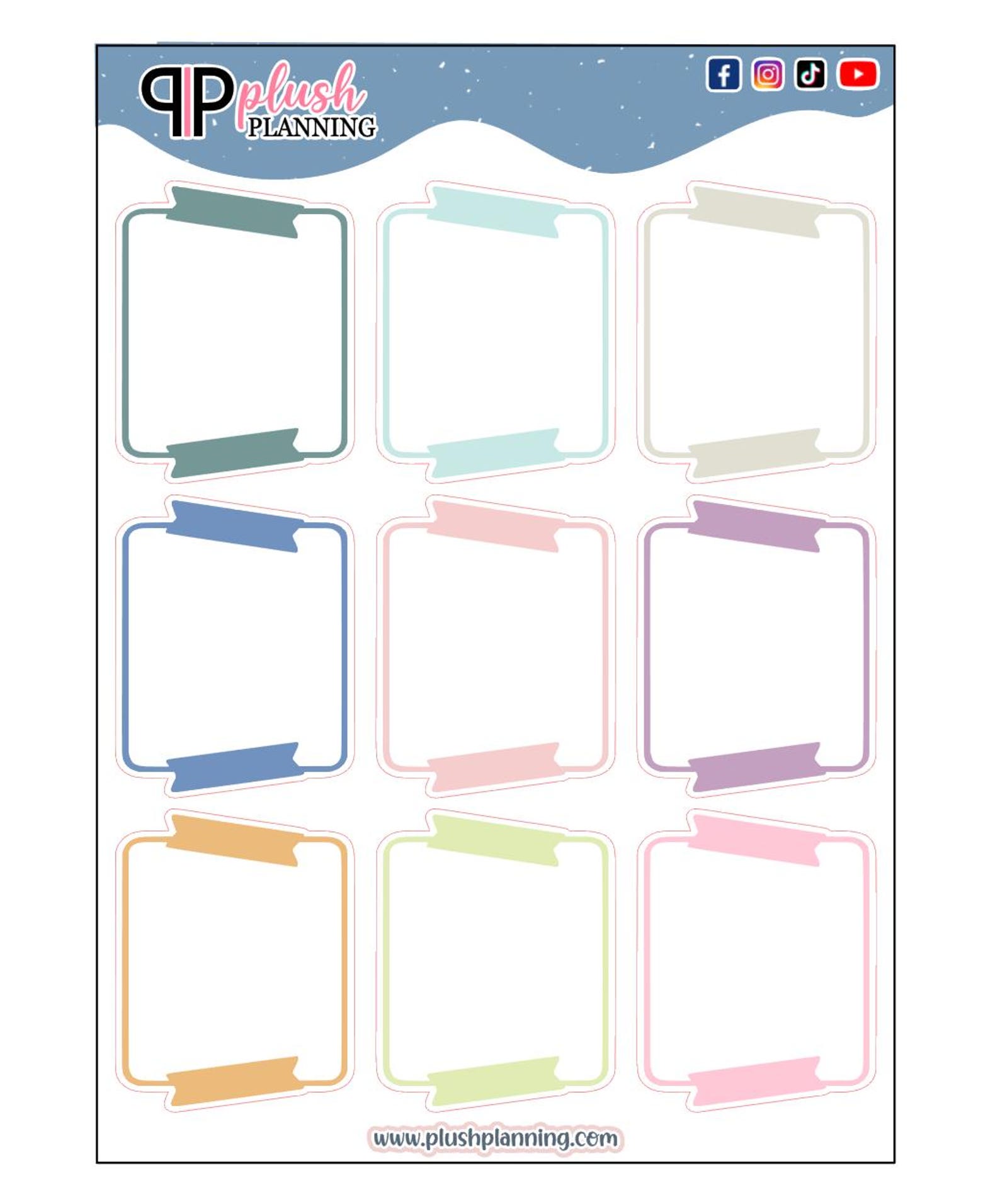 Title and Footer Lined Full Box Decorative Scrapbooking Planner ...