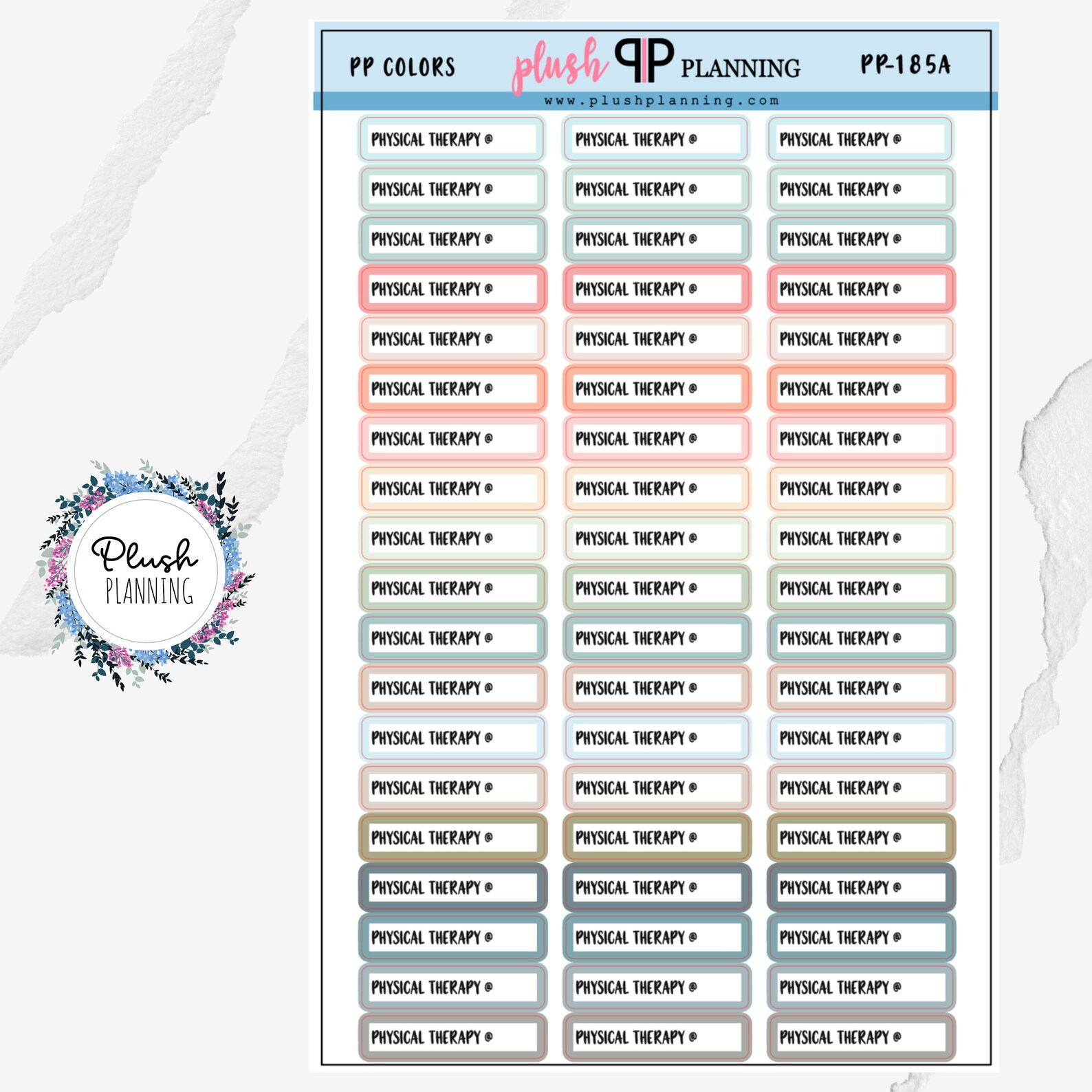 Physical Therapy Label Tracker Planner Stickers - Etsy