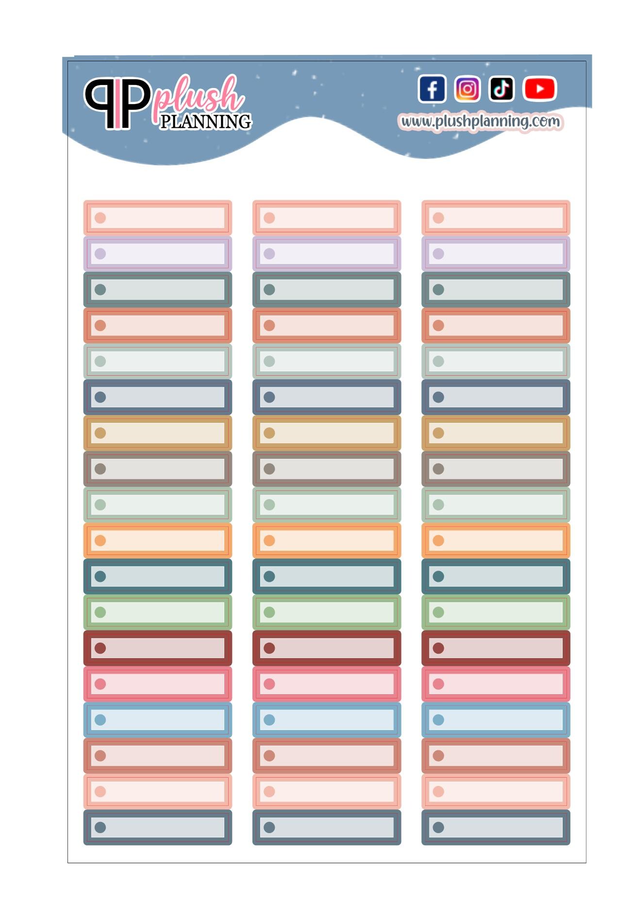Writable Checklist Basic Label Tracker With Shaded White Middle Planner ...