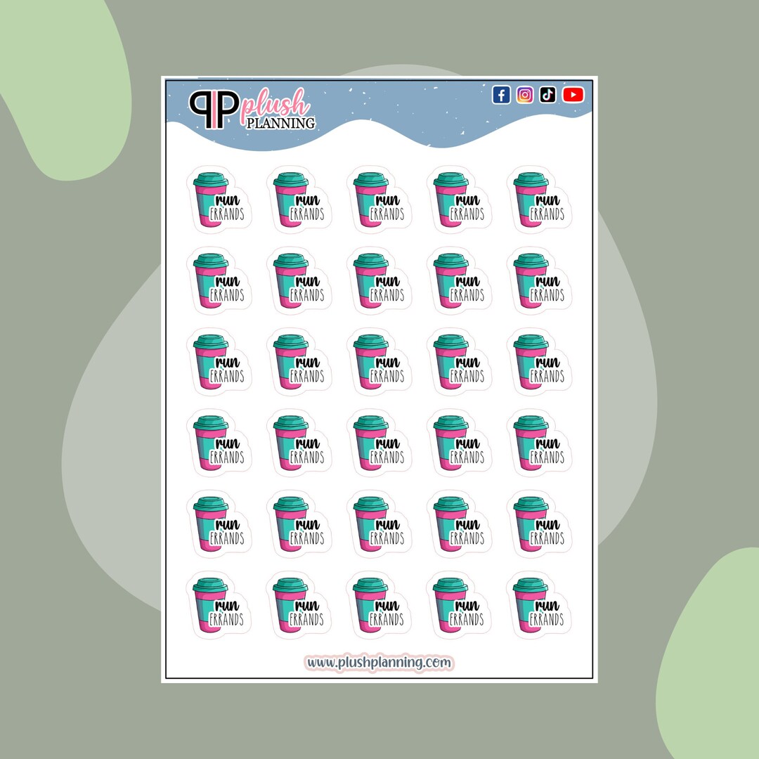 Run Errands Event Planner Stickers - Etsy