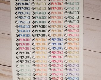 PRACTICE Word Script Cute Planner Stickers - Etsy