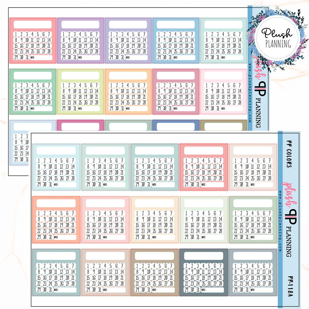 MONTH HABIT Tracker Monthly Sidebar Planner Stickers - Etsy