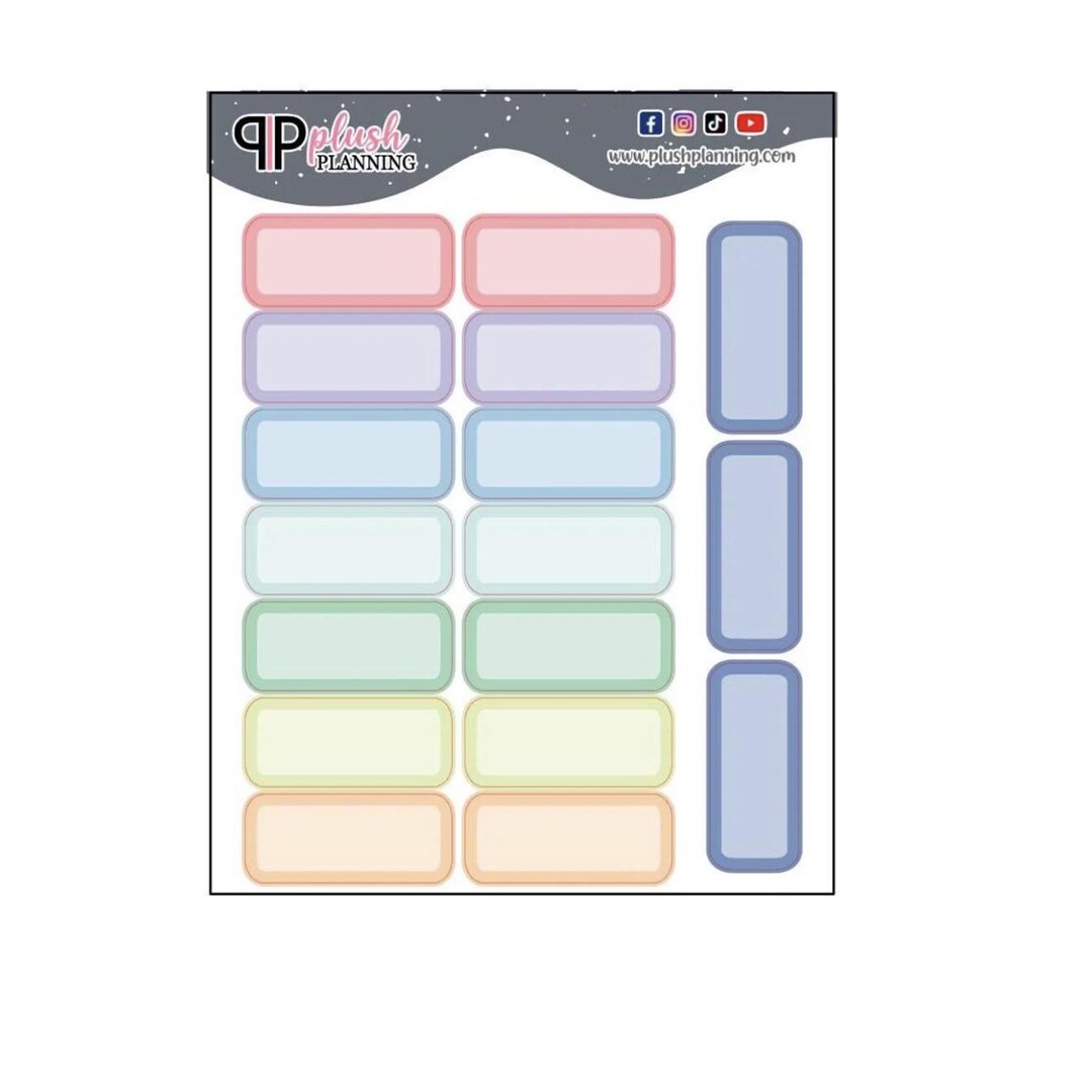 Month Half Box Planner Stickers, EC OTG Monthly Petite Planner ...