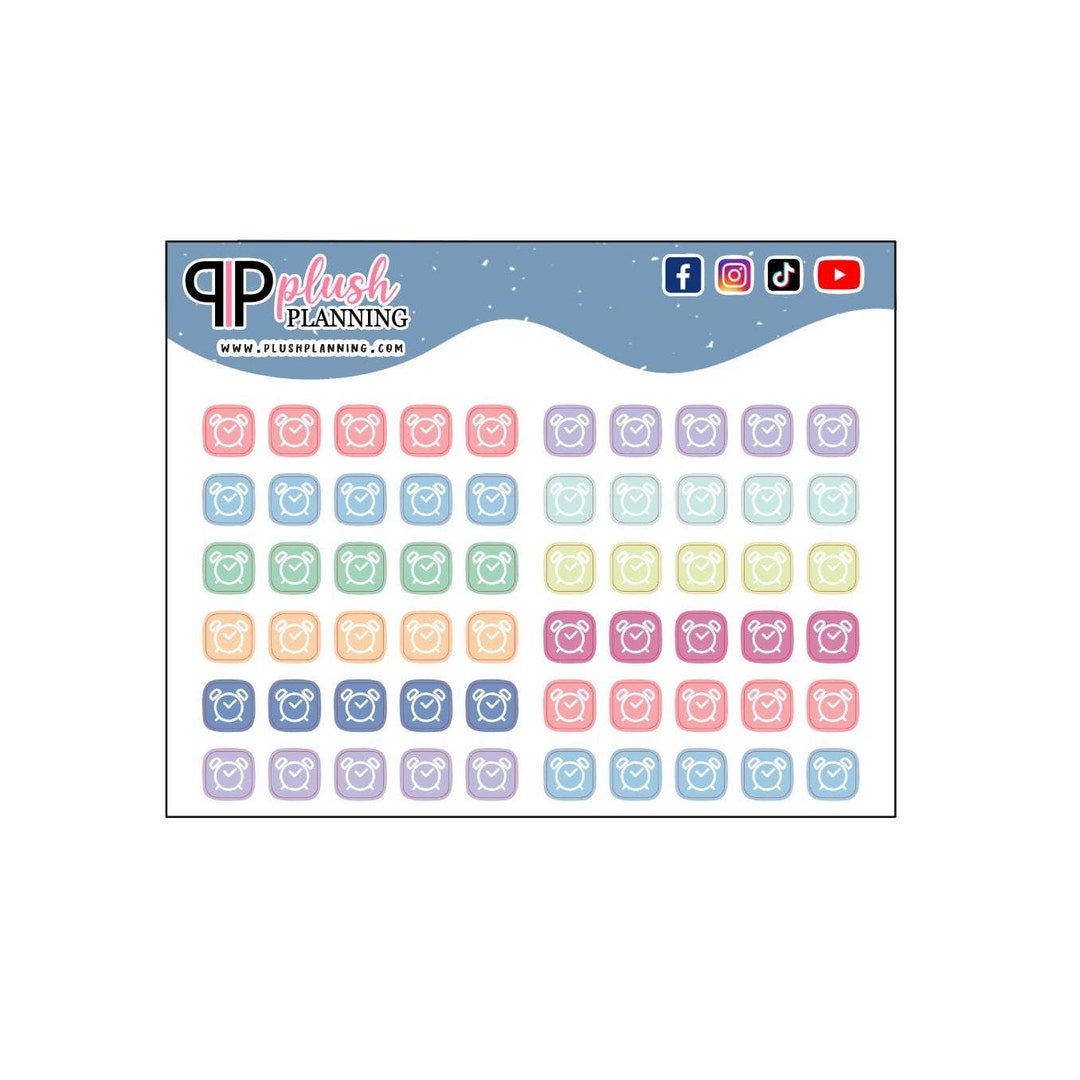 Alarm Clock Tracker Planner Stickers, Functional Planner Stickers, Itty ...