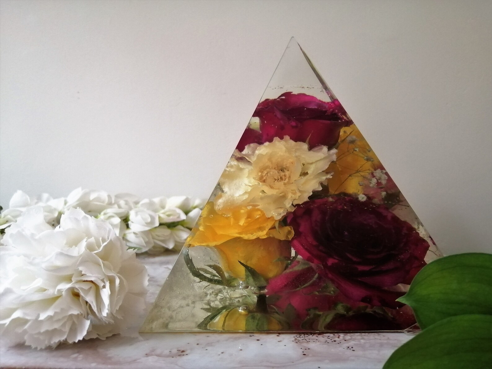 Wedding Flower Preservation Large Resin Pyramid a Keepsake - Etsy