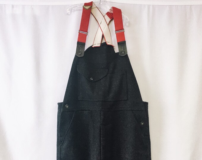 Vintage Filson Gray Mackinaw 100% Wool Bib Overalls, Sz. 36, Vintage ...