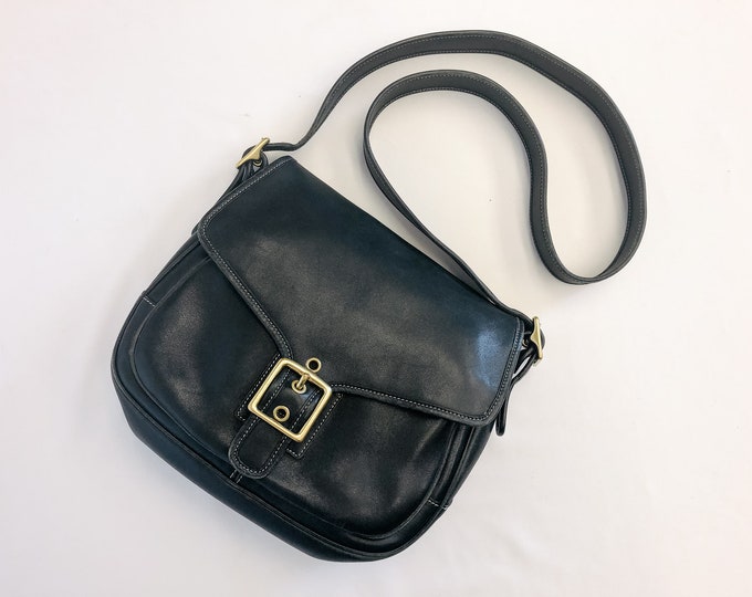 Vintage Coach 9126 Legacy Black Leather Crossbody Bag, Genuine Leather ...