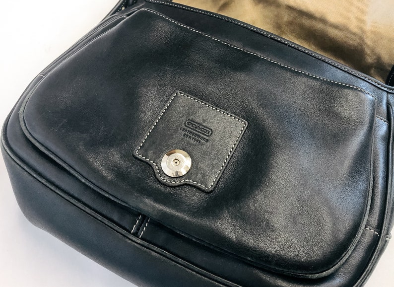 Vintage Coach 9126 Legacy Black Leather Crossbody Bag Genuine - Etsy