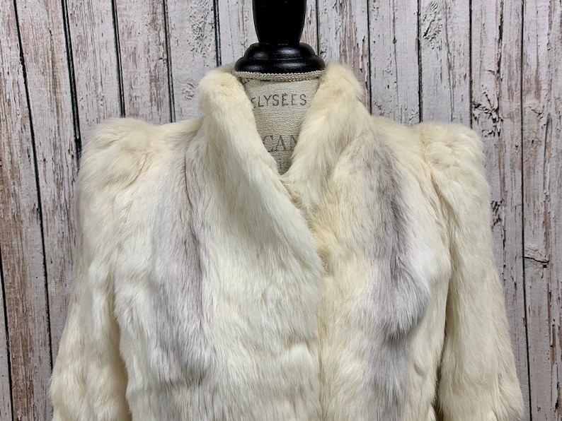Vintage 1980's Fur Coat Rabbit Fur J.S.L. Ii Creamy - Etsy