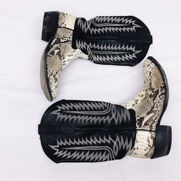 Snake Skin Boots - Etsy