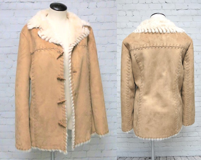 Vintage, Ameri Mode, Faux Fur, Suede, Winter Coat, EXCELLENT CONDITION, Boho Jacket, Western ...