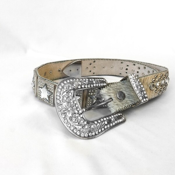 Cowboy Rhinestone Belt - Etsy