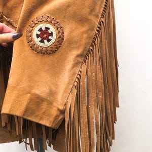 Vintage Scully Brown/tan Suede Leather Beaded Fringe Jacket, Sz. 44L ...