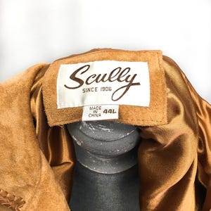 Vintage Scully Brown/tan Suede Leather Beaded Fringe Jacket, Sz. 44L ...