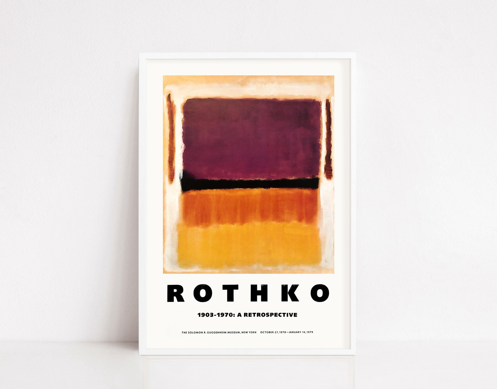 Rothko Print | rothko Poster | Vintage Exhibition Poster | Exhibition ...