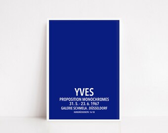 Yves Klein Blue Poster - Etsy
