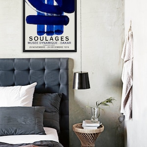 Soulages Vintage Exhibition Poster | Exhibition Print | Art Poster | - Etsy