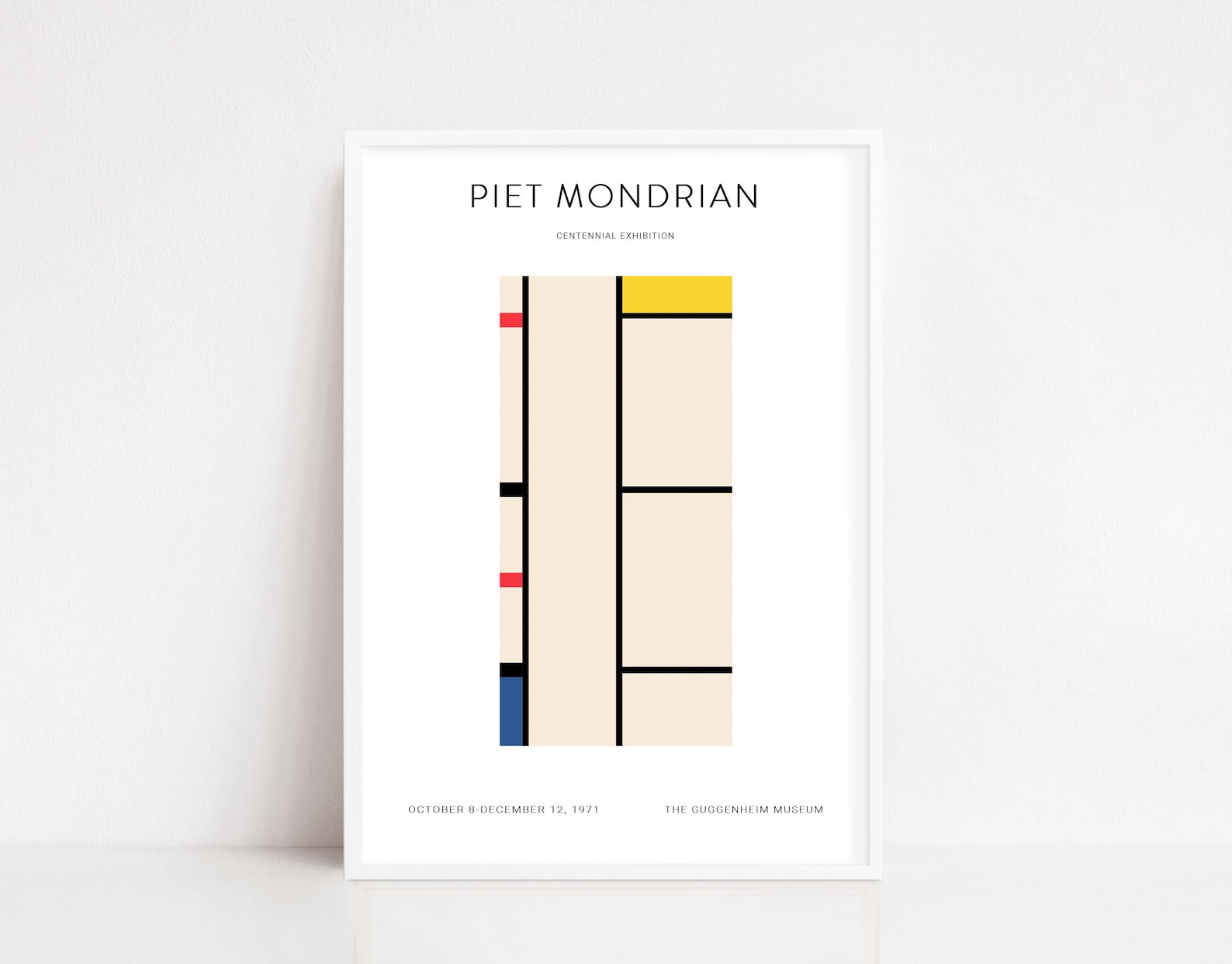 Piet Mondrian Poster | Exhibition Print | Vintage Poster | Mondrian Art ...