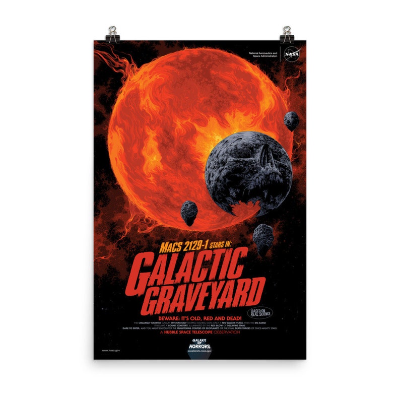 NASA Galactic Graveyard Poster / NASA Print / NASA Illustration / Nasa ...
