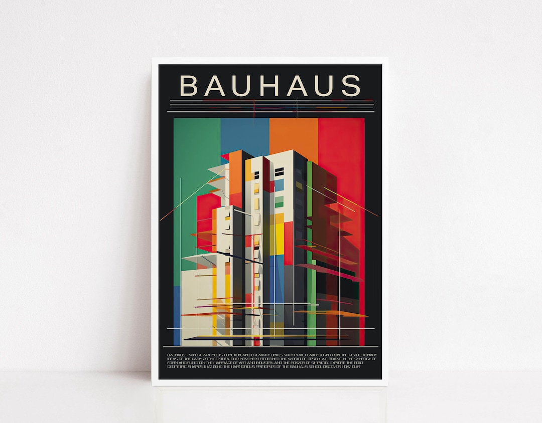Bauhaus Architecture Poster / Bauhaus Poster / Bauhaus Print / Bauhaus ...