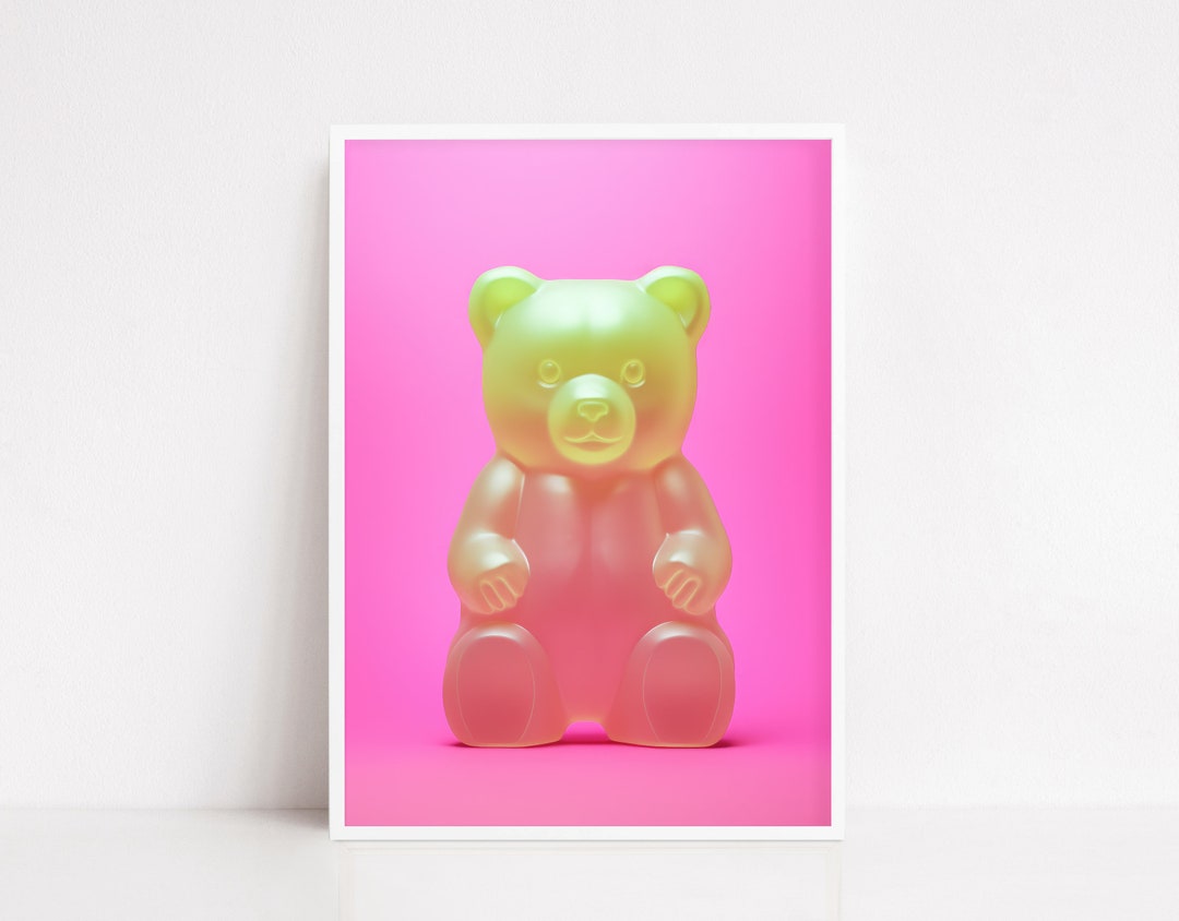 Gummy Bear Poster, Gummy Bear Art, Gummy Bear Decor, Pop Art, Candy ...