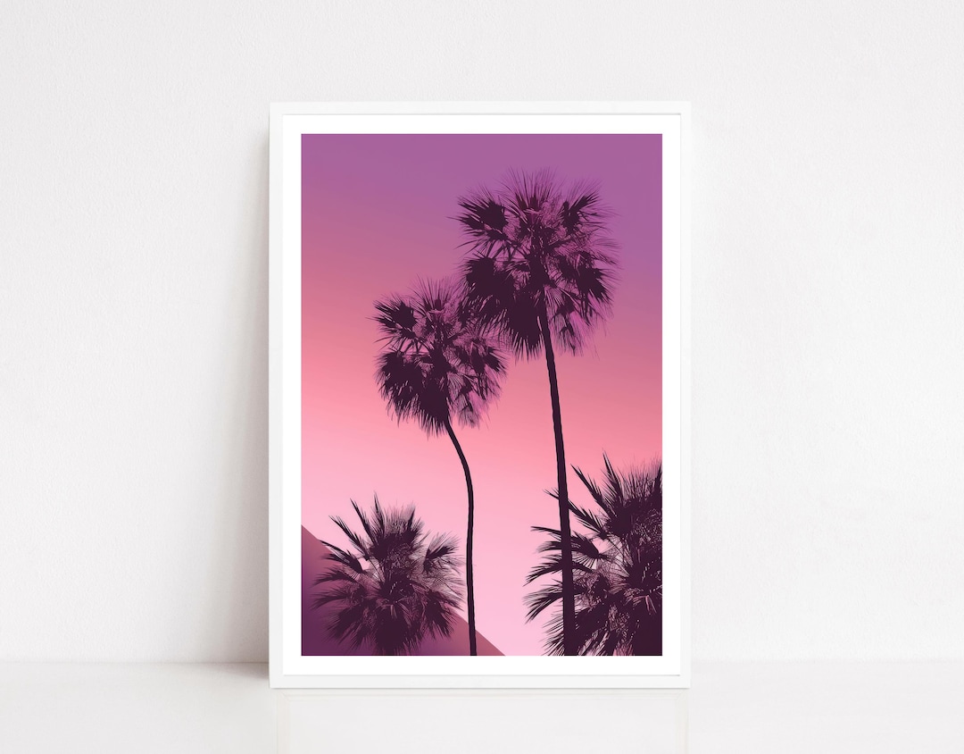 Palm Springs Poster / Palm Tree Poster / Palm Tree Art / Palm Tree Wall ...