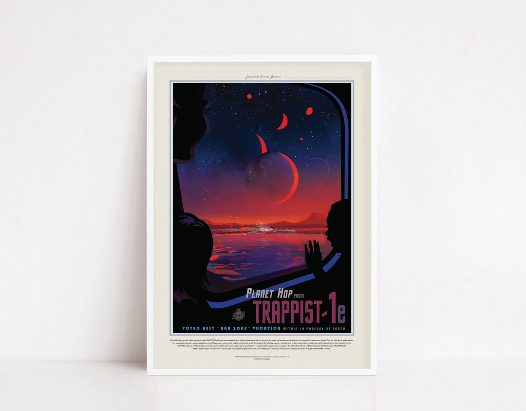 NASA Trappist -1e Poster / Nasa Print / Space Poster / Space Print ...