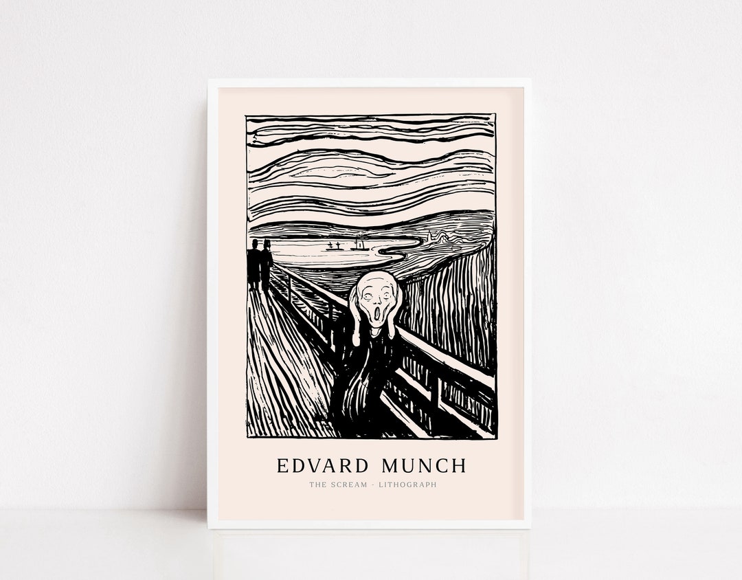 Edvard Munch the Scream Poster / Edvard Munch Art / Edvard Munch Print ...