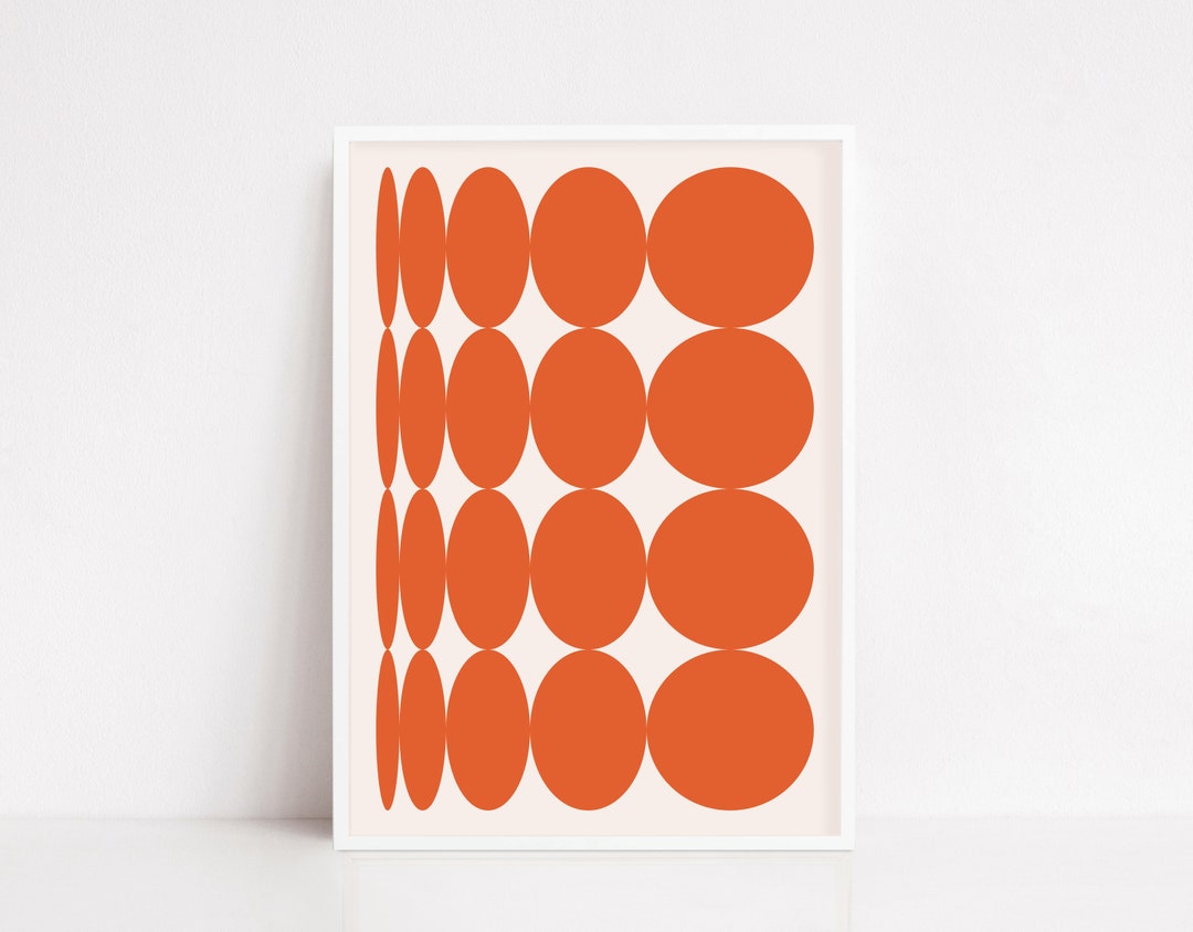 Abstract Orange Poster | Ellsworth Kelly Style | Bauhaus Poster ...