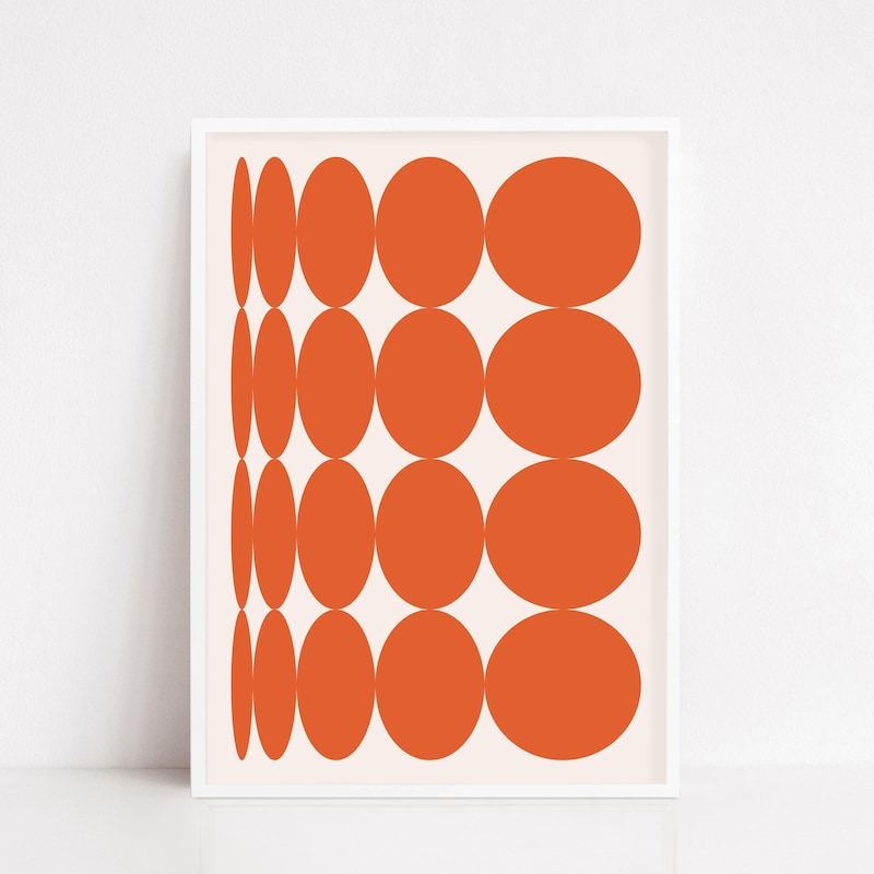 Orange Abstract Art - Etsy