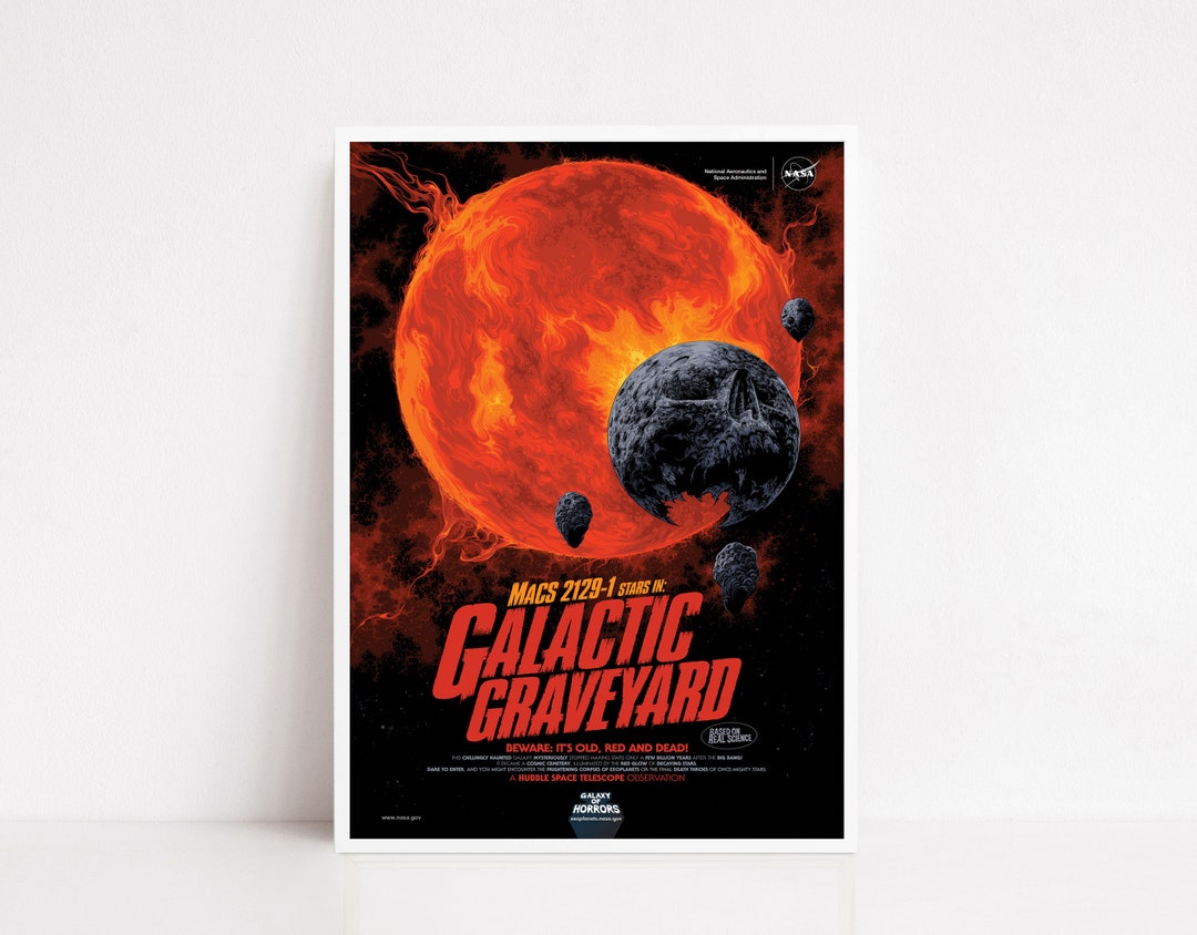 NASA Galactic Graveyard Poster / NASA Print / NASA Illustration / Nasa ...