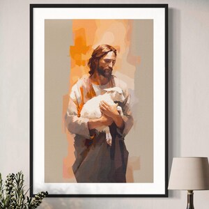 In His Arms Jesus Art Print - Spiritual & Inspirational Wall Decor ...