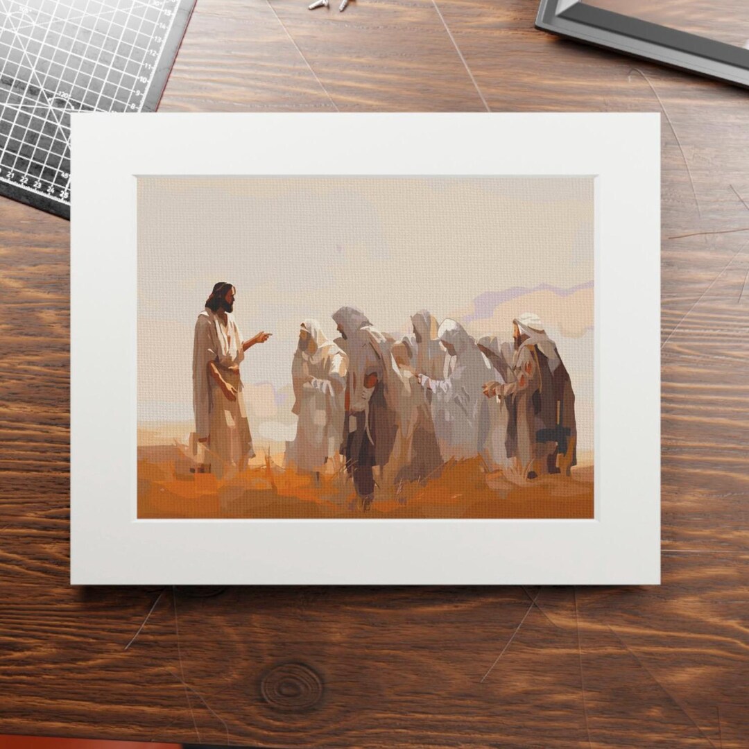 Jesus Healing the Lepers, Printed Art Work, Christian Wall Art ...