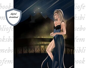 Starfall Festival Velaris City of Starlight Fae Print ACOTAR Bookish Wall Art PRINT Digital ...