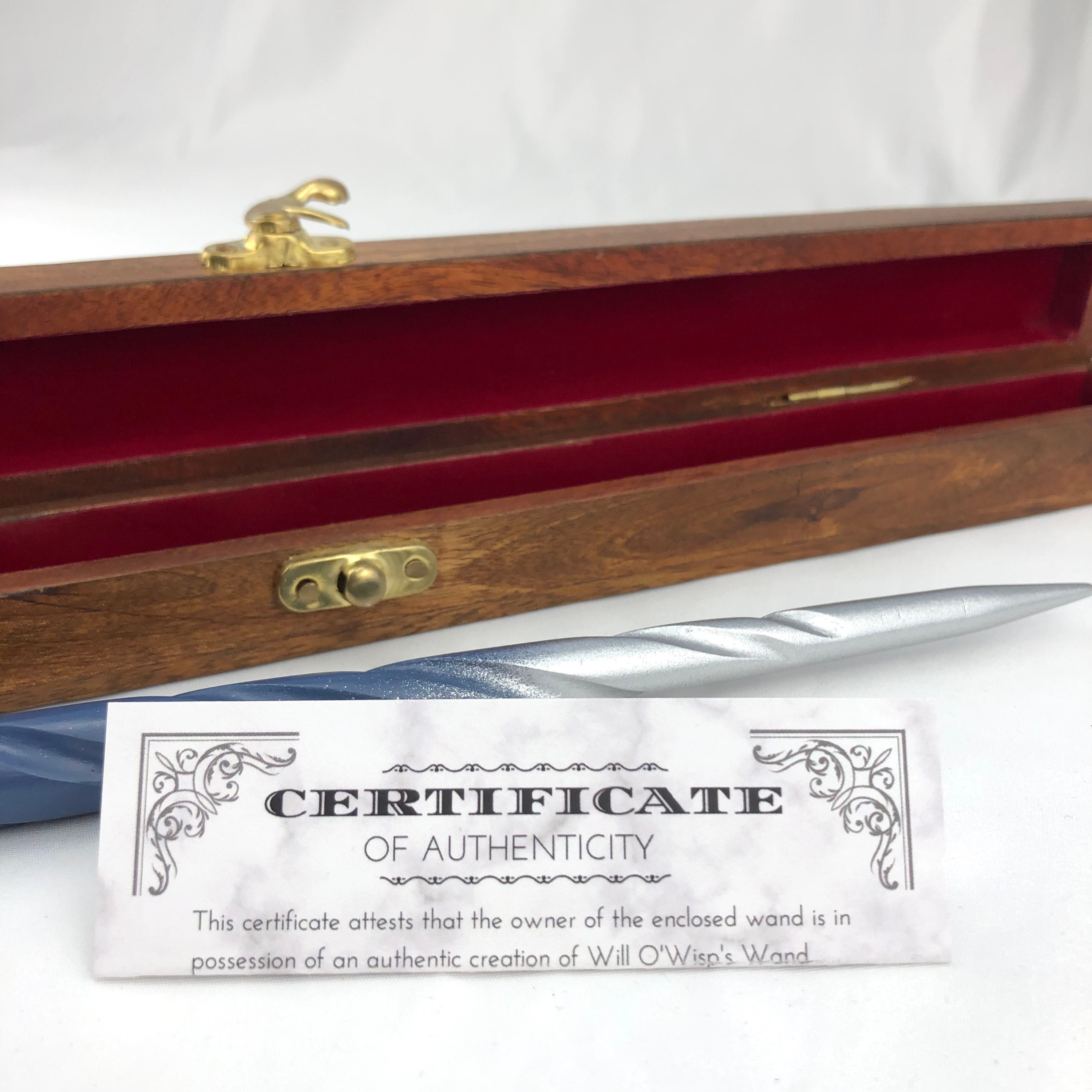 Will O'wisp's Wand Emporium - Solid Wood Wand in Wooden Display Box ...