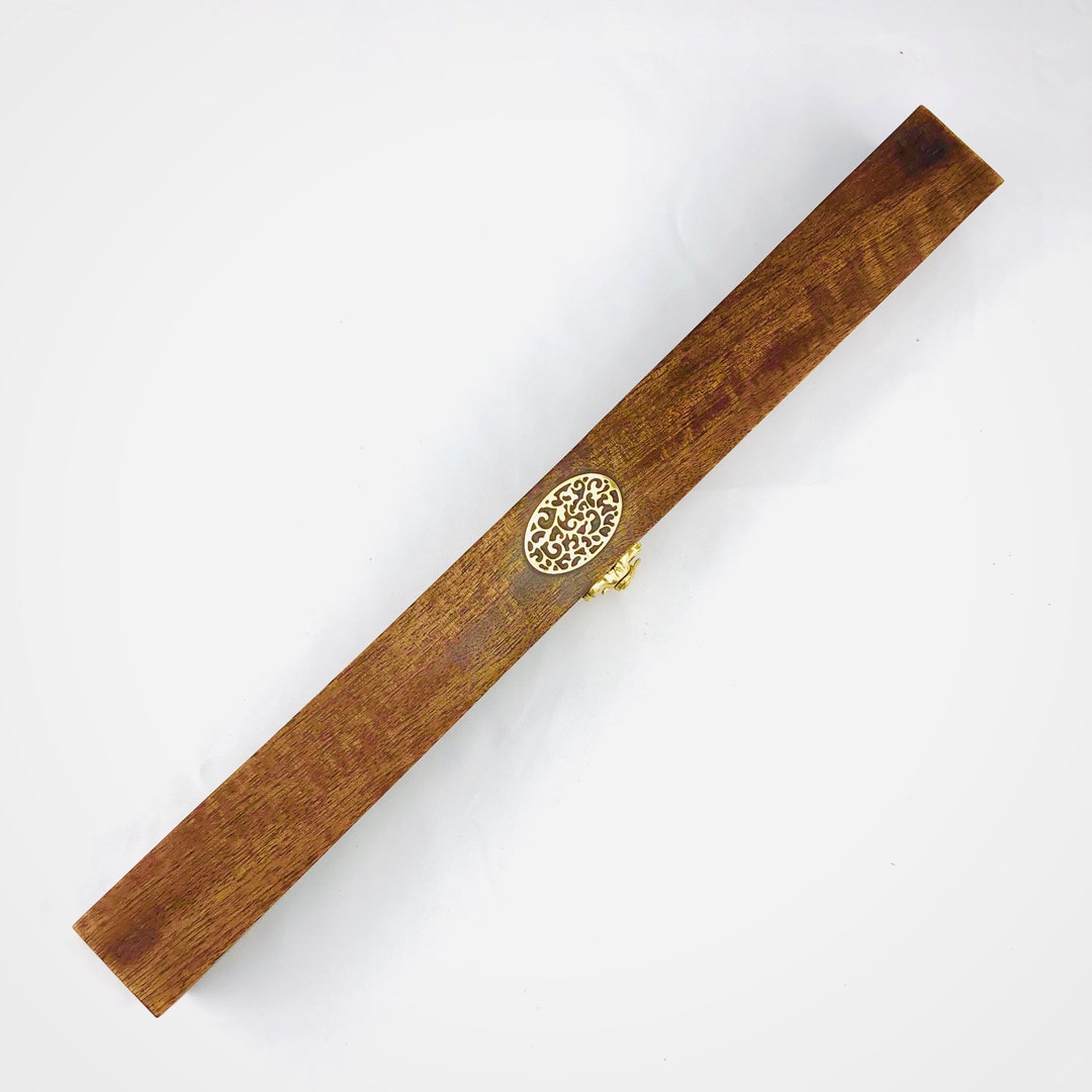 Wand Display Box- Brass Medallion - Velvet-lined Hardwood- Will O’wisp ...
