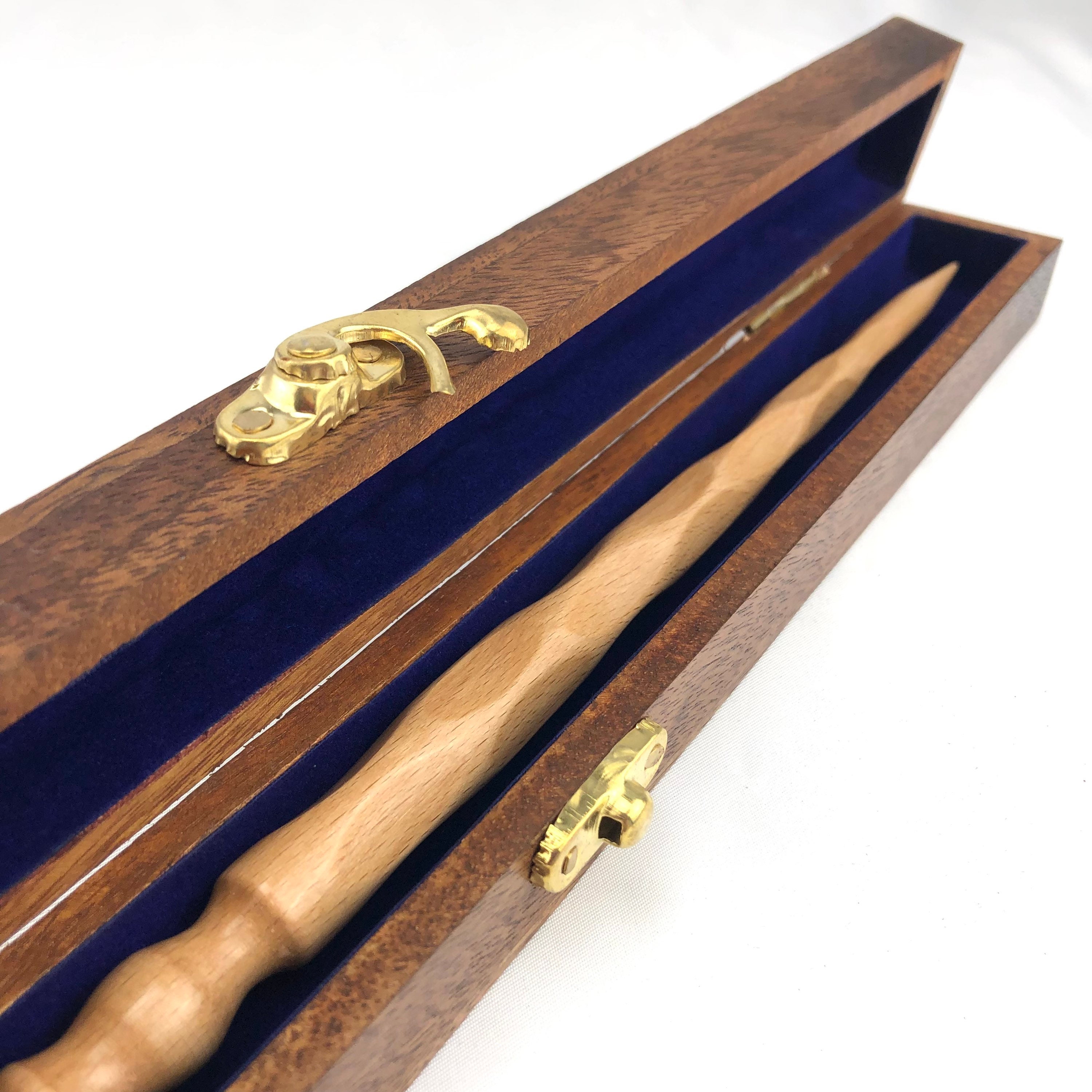 Witch and Wizard Wand in Real Wooden Display Box Will - Etsy