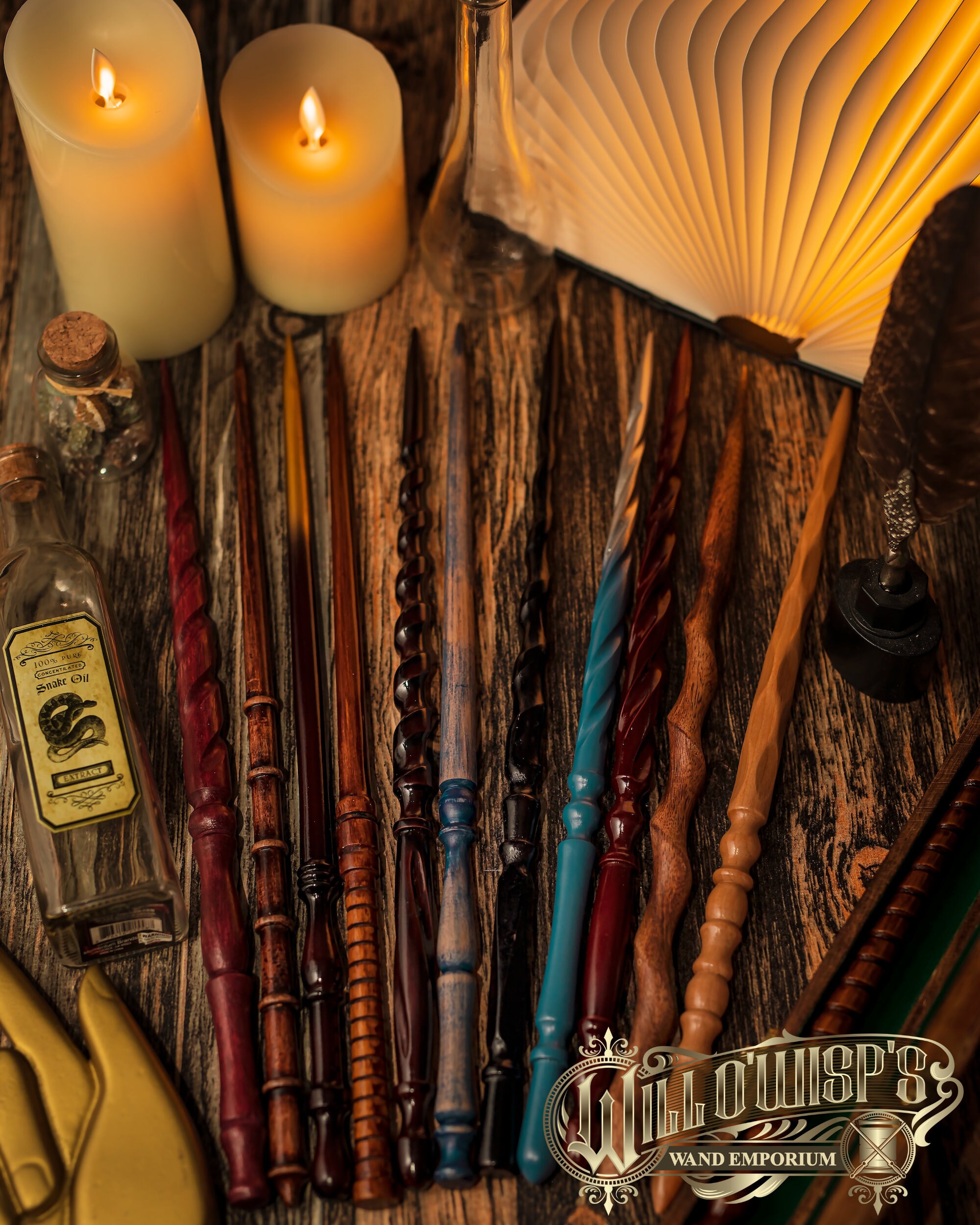 Witch and Wizard Wand in Real Wooden Display Box Will - Etsy