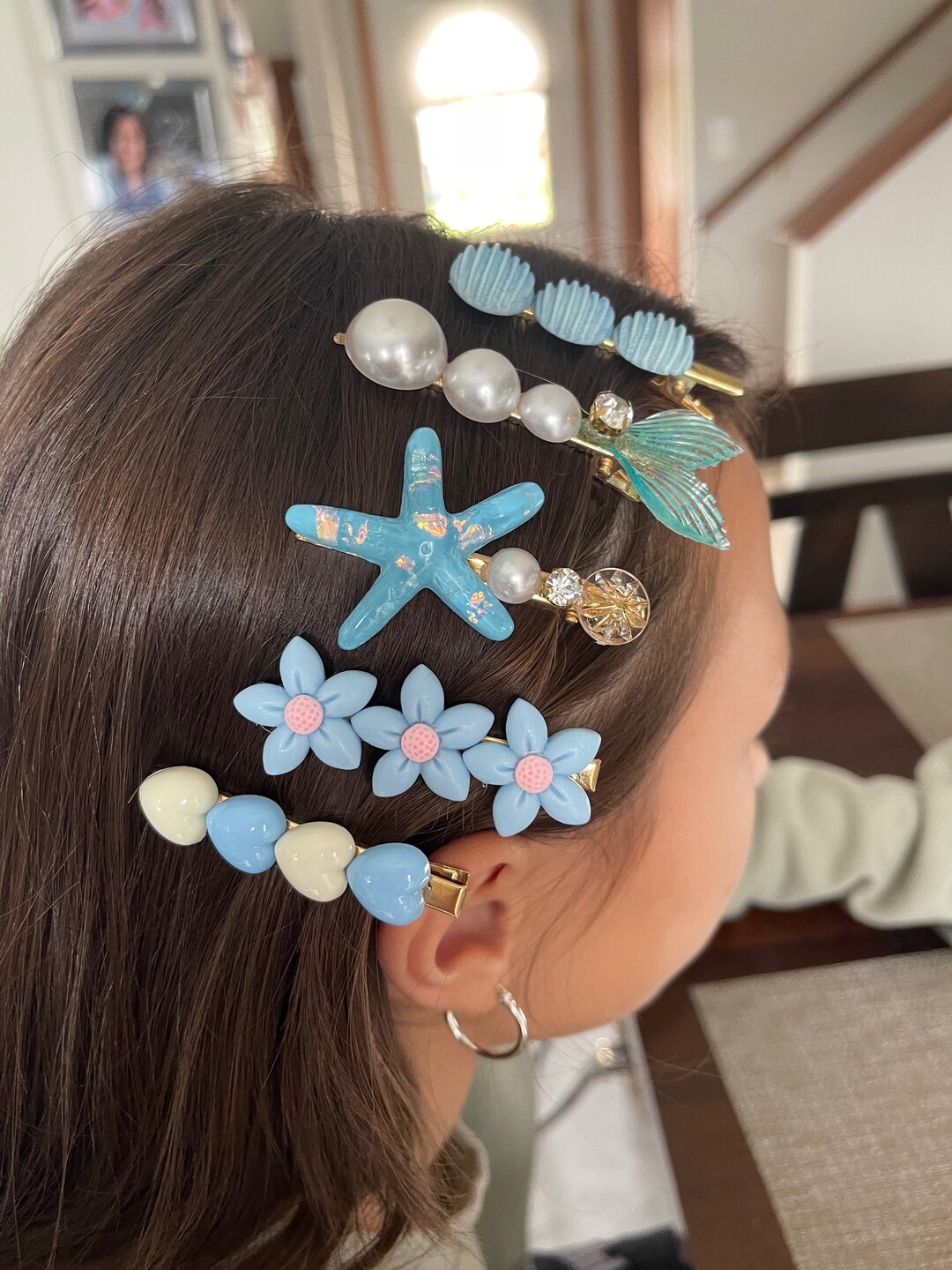 Hair Barrettes Set,hair Clips Set of 5, Pearl Hair Clips,hair ...