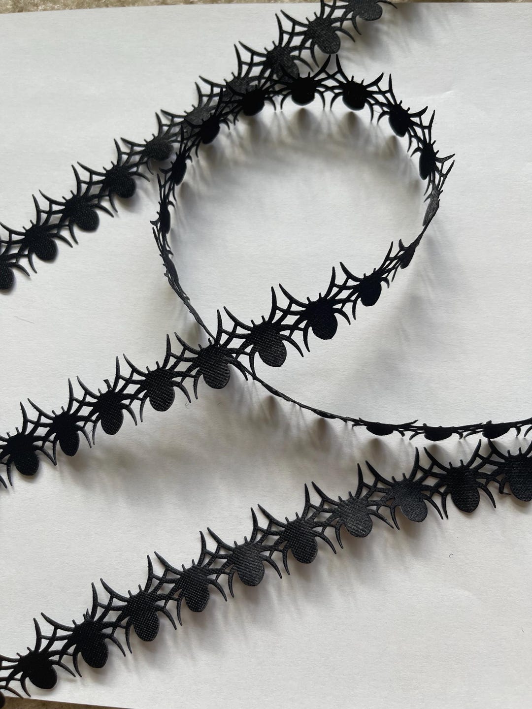 Spider Ribbon,decorative Trim,spider Trim,scrapbooking Trim,embellished ...