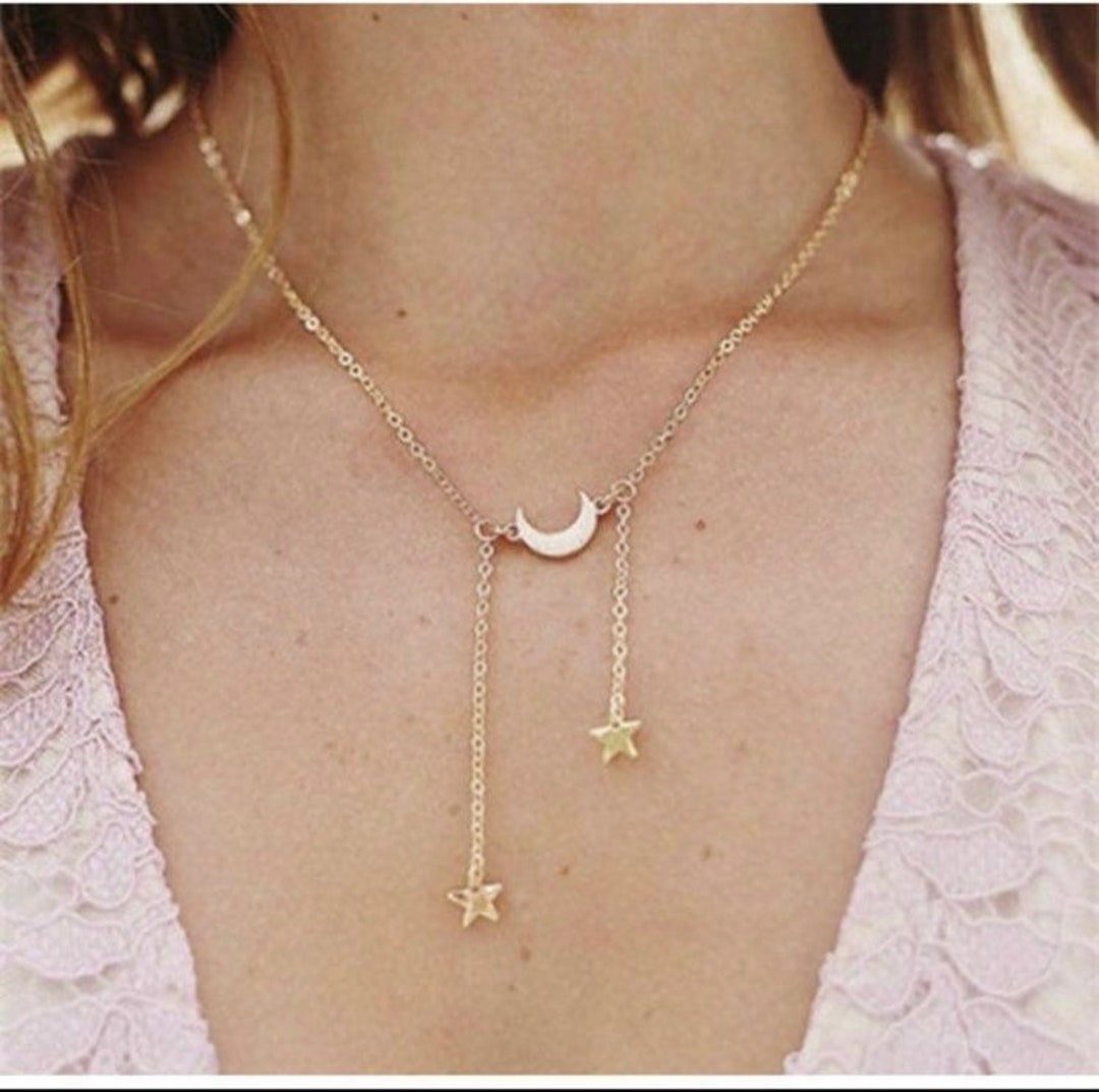 Collane per donna, crescente luna e collane stella, regali di ...