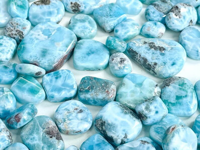 Natural Larimar Tumbled Pocket Stone, High-quality Crystal Gift - Etsy