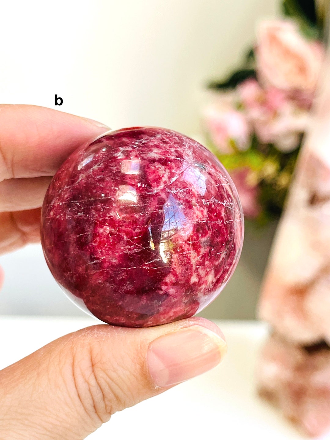 Rare Thulite Spherel From Norway, Rare Crystals, Crystal Gift, Crystal ...