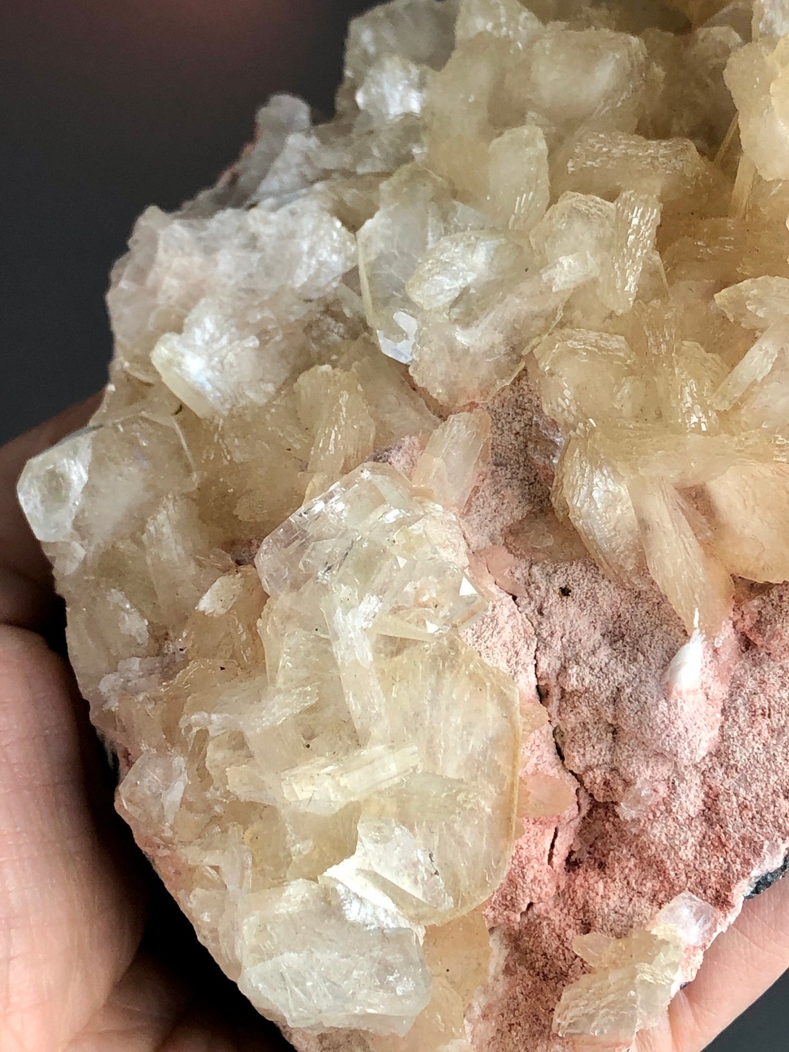 Natural Stilbite Apophyllite Zeolite Specimen 583g Peach - Etsy