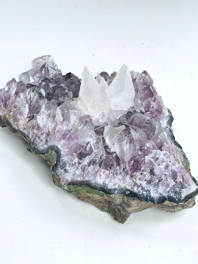 Amethyst Calcite Mineral Specimen: Rainbow Inclusions, Brazil, Crystal ...