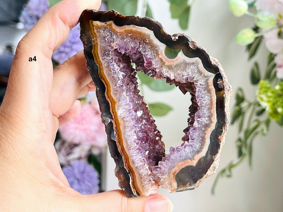 Druzy Agate Geode Cut Base, Natural High Quality Agate Geode, Agate ...